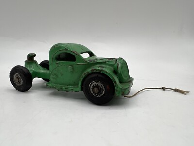 Arcade Cast Iron Semi Tractor Green Truck Cab Transport Hauler Trailer ...