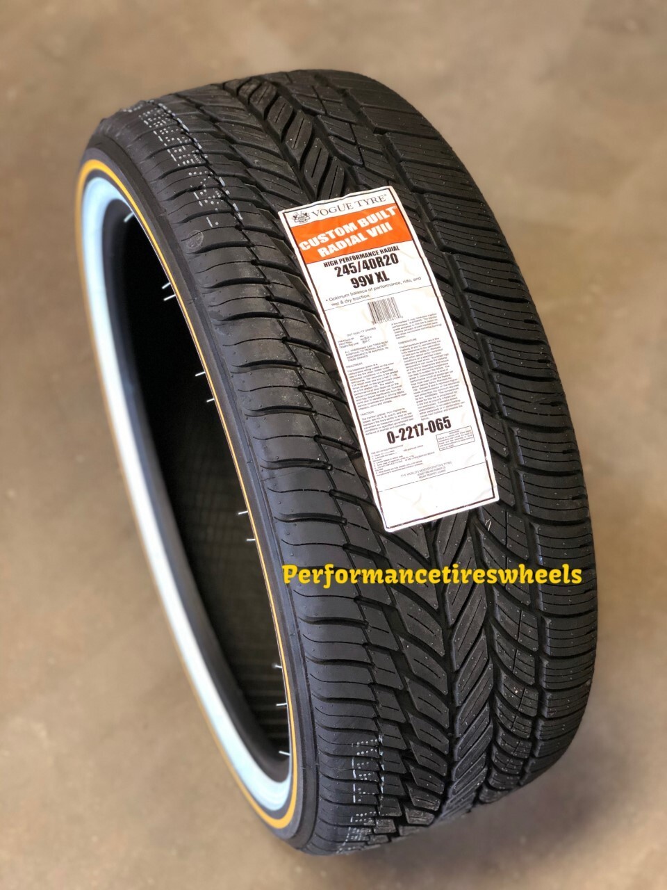 NEW SET OF 4 245/40-20 VOGUE CUSTOM BUILT RADIAL VIII GOLD WHITE 245 ...