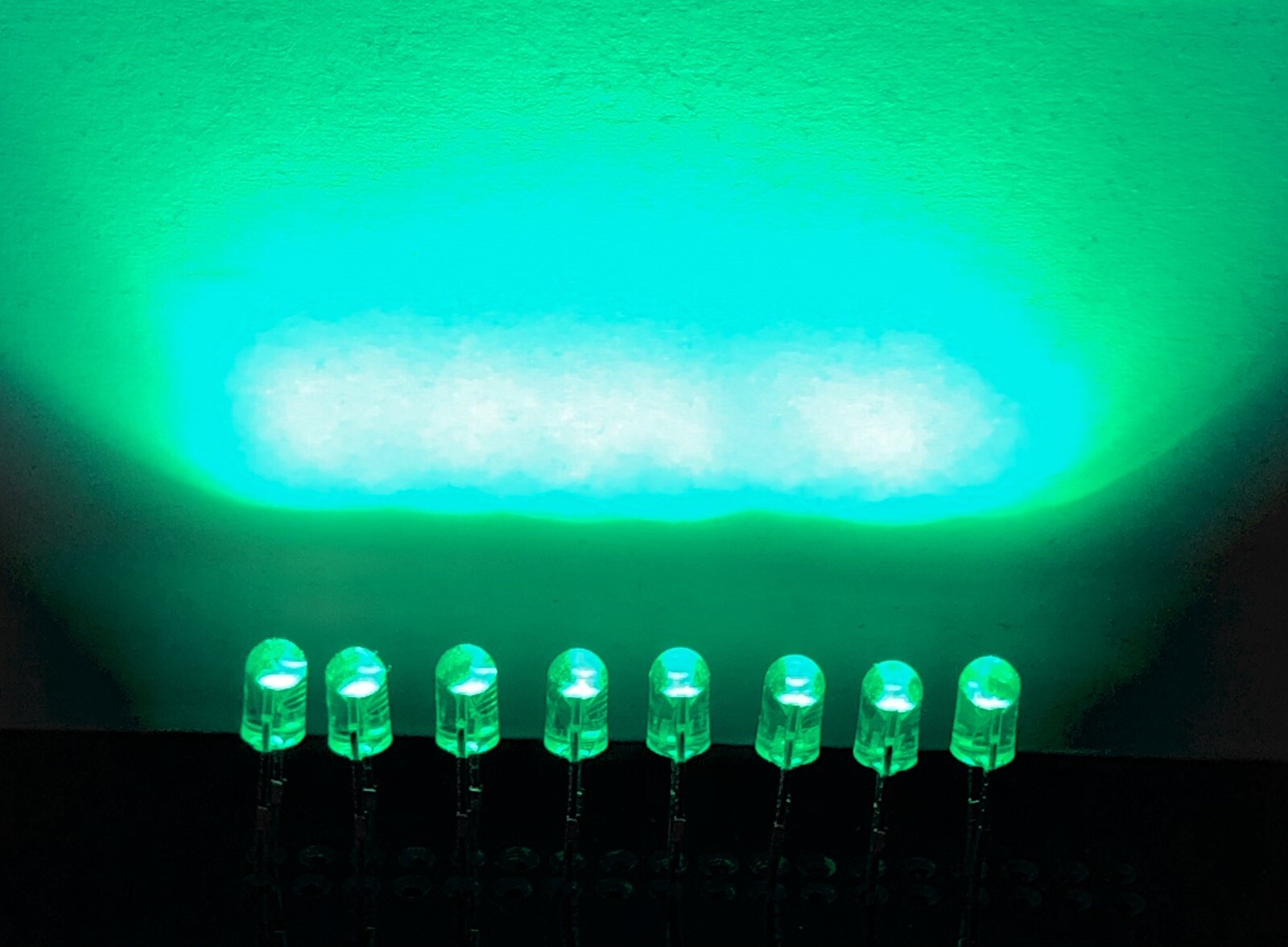3mm Cyan LEDS Light Emitting Diode 500nm 100 Pcs Led Diode Round Head ...