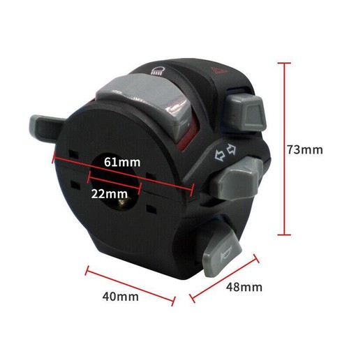 Pair Refit Motorbike Handle Bar Switch Control Button &Wiring Harness ...