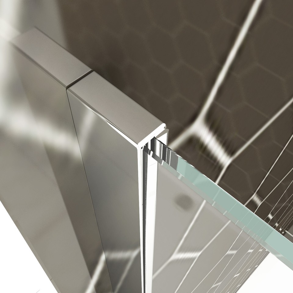 Walk In Wet Room Shower Enclosure Screen With Flipper Panel 6mm Glass ...