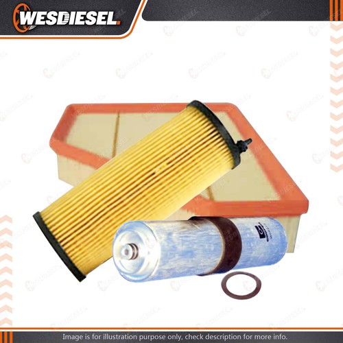 Wesfil Oil Air Fuel Filter Service Kit fits BMW 320D E90 X1 E84 2.0L TD ...