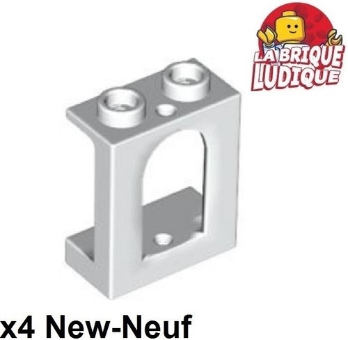 Lego 4x window fenêtre 1x2x2 Castle arche arch arrondi blanc/white ...