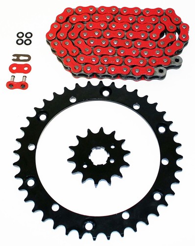 97-2000 Yamaha YFM350 350 Warrior Red O-Ring Chain & Silver Sprocket 14/41 98L | eBay