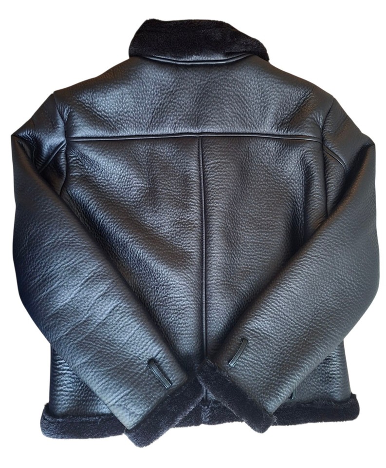 Barneys Originals Womens Black faux Leather Jacket coat XL UK 20-22 ...
