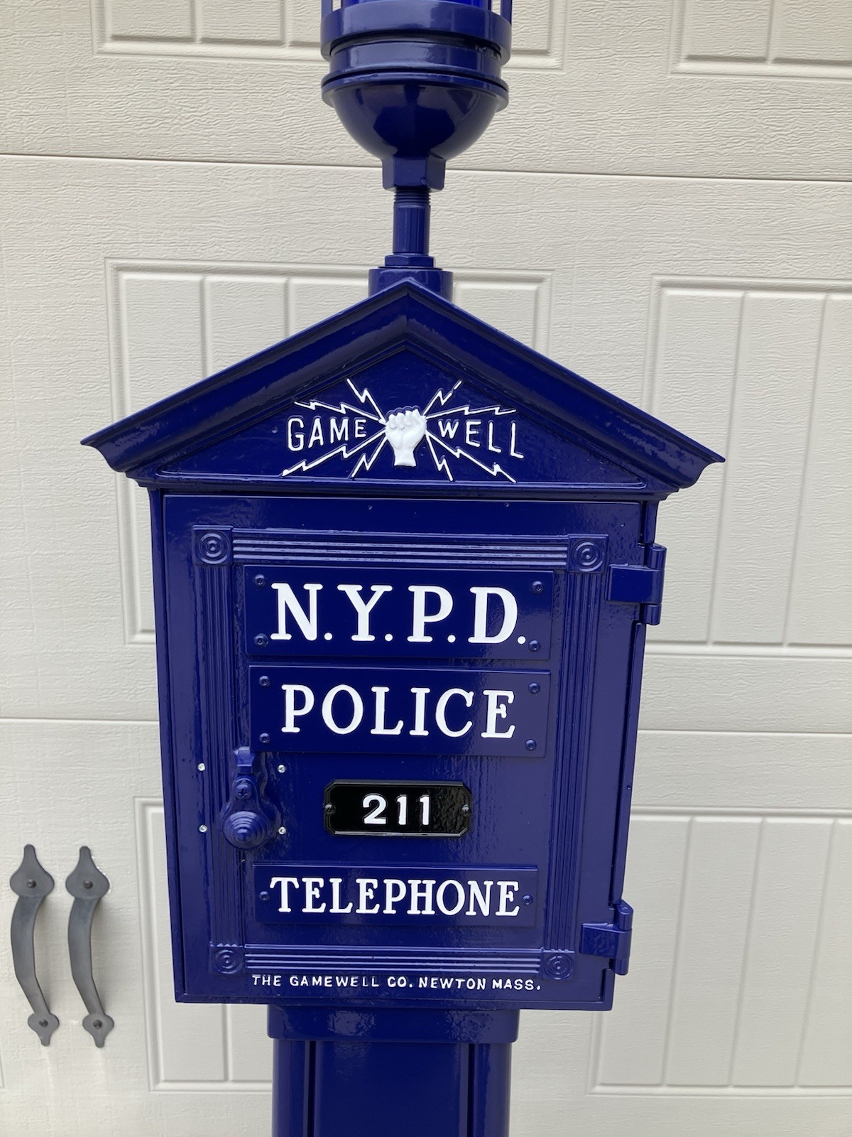 1920's Gamewell New York N.Y.P.D. Police Call Box Telephone & Pedestal ...
