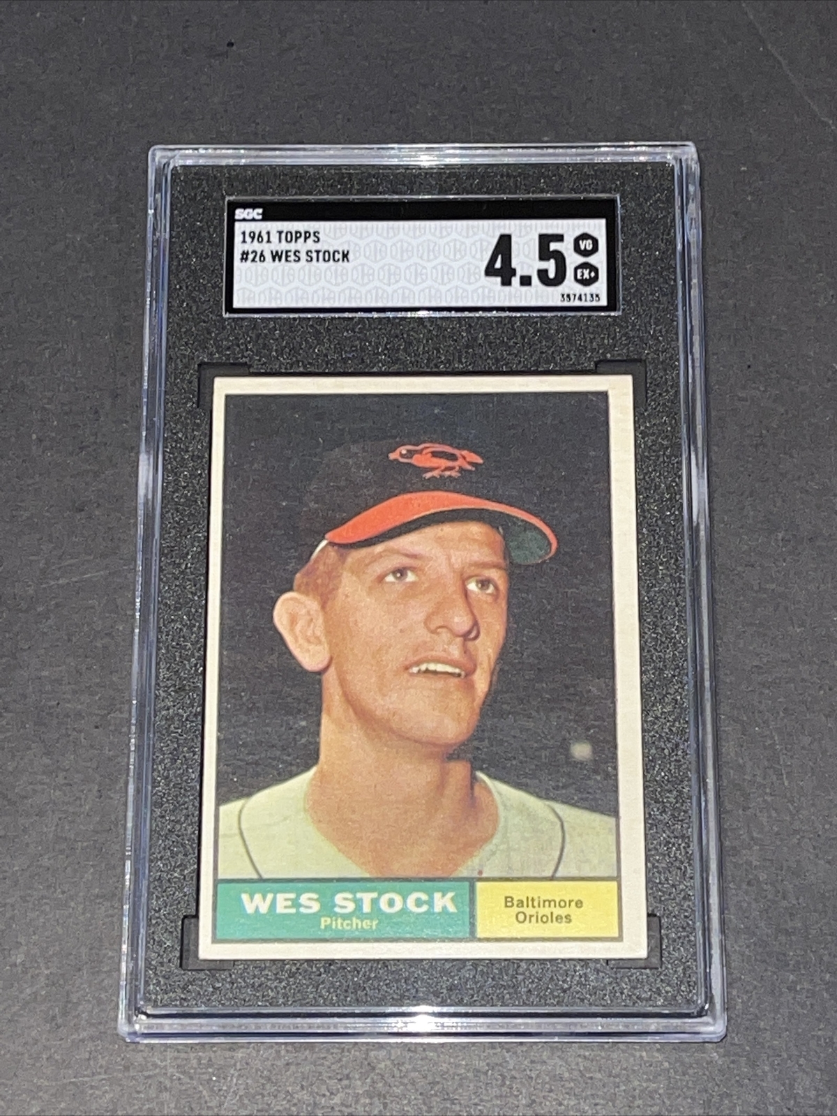 1961 Topps #26 Wes Stock SGC 4.5 Newly Graded & Labelled | eBay