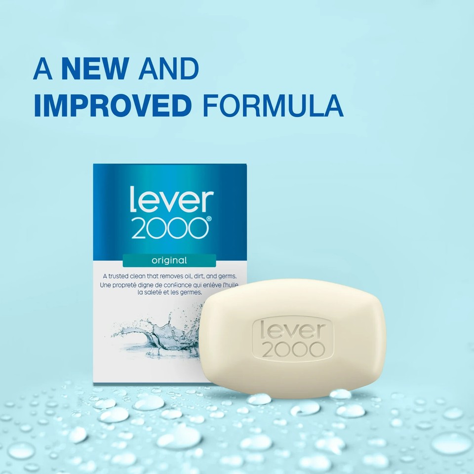 Lever 2000 Perfectly Cool Bar Soap, Original Refreshing for Dry Skin ...