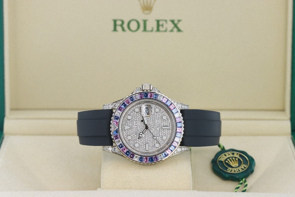 Rolex 126679SABR Yacht-Master 'Cotton Candy' Oysterflex Pave Diamond | eBay