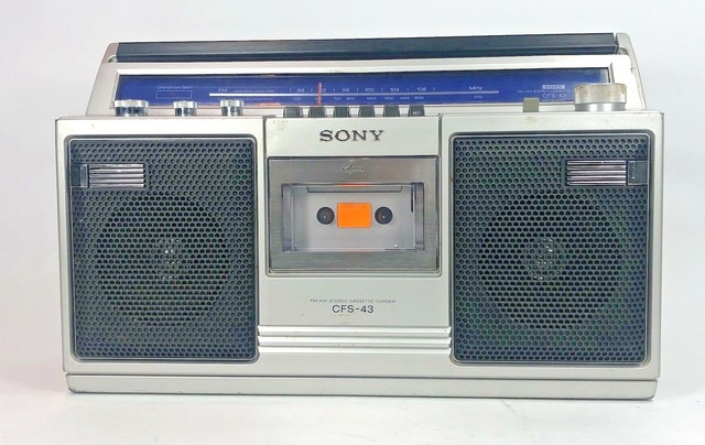 Vintage 80s Sony Boombox Cfs-43 Am/fm Portable Radio Cassette Player ...