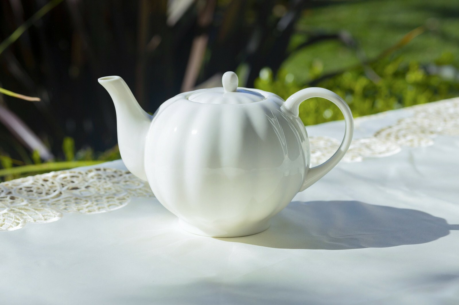 Grace Teaware White Scallop Fine Porcelain 9-Piece Tea Set | eBay