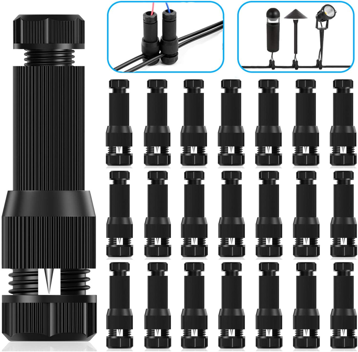 Waterproof Low Voltage Wire Connectors 60-Pack Low Voltage Wire ...