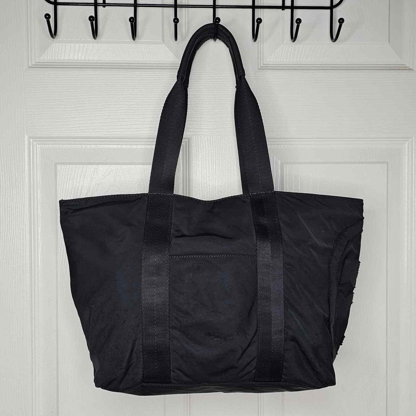 Tory Burch Black Tote Zip Nylon Penn Mid-Zip Bag READ DESCRIPTION | eBay