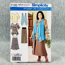Simplicity Misses Tunic Top Pants Skirt Vest Pattern Size 10 18 S 2195 ...