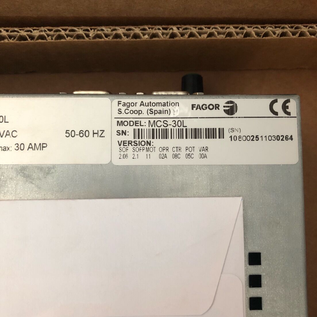 NEW ORIGINAL FAGOR SERVO DRIVER MCS-30L MCS30L EXPEDITED SHIPPING | eBay