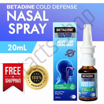 BETADINE (20ml) Adult Cold Defence Nasal Spray Helps Stop Colds Early ...