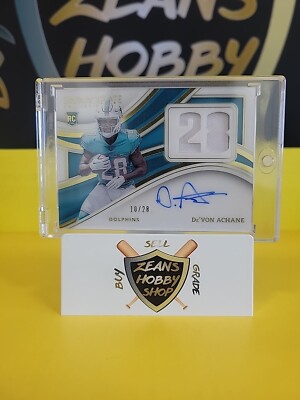 2023 Immaculate Devon Achane Rookie 3 Color Patch Autograph Auto #/28 ...