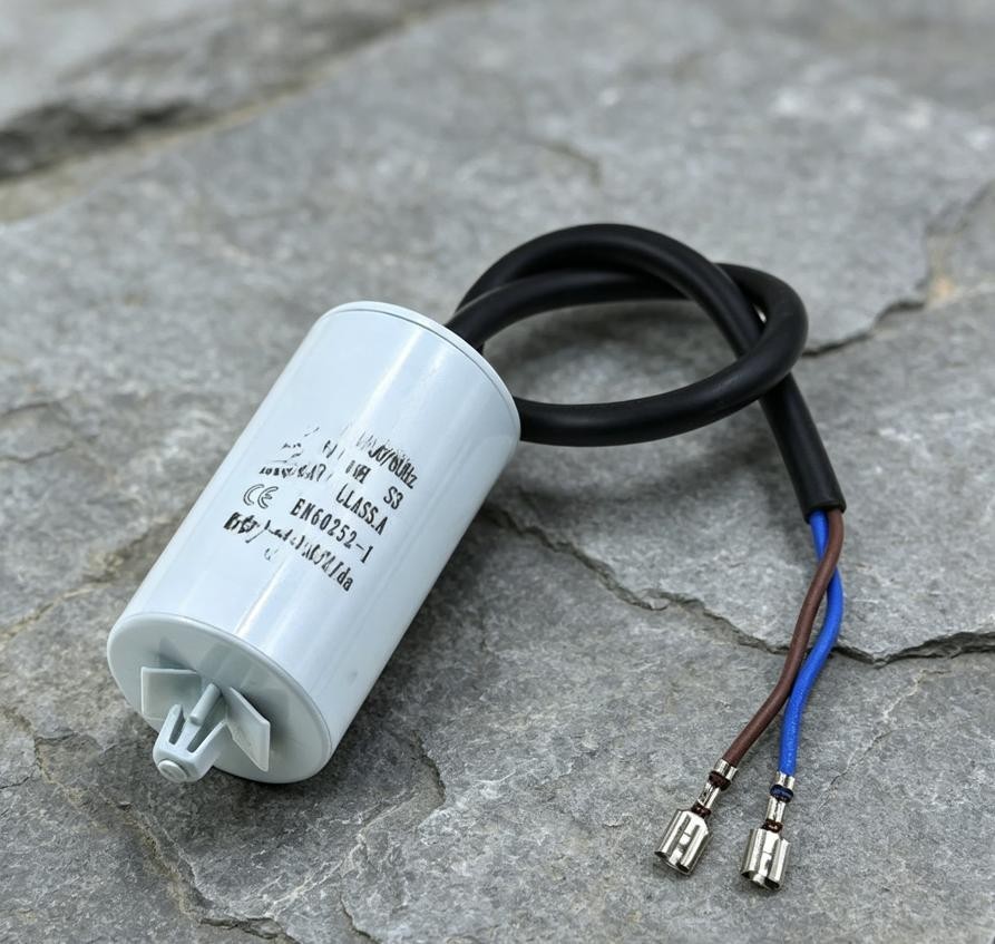 White 4uF CBB65A-2 Start Capacitor 450V for Refrigerator Compressor ...