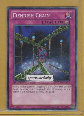 FIENDISH CHAIN - (SDBE-EN034) - Common - 1st - Yu-Gi-Oh Saga of Blue ...