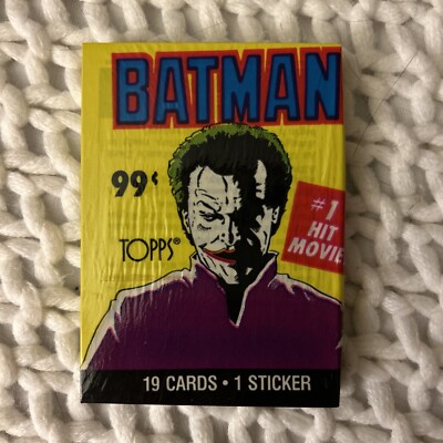 1989 Topps Batman Trading Cards 1st Series Wax Pack (Joker On Wrapper ...