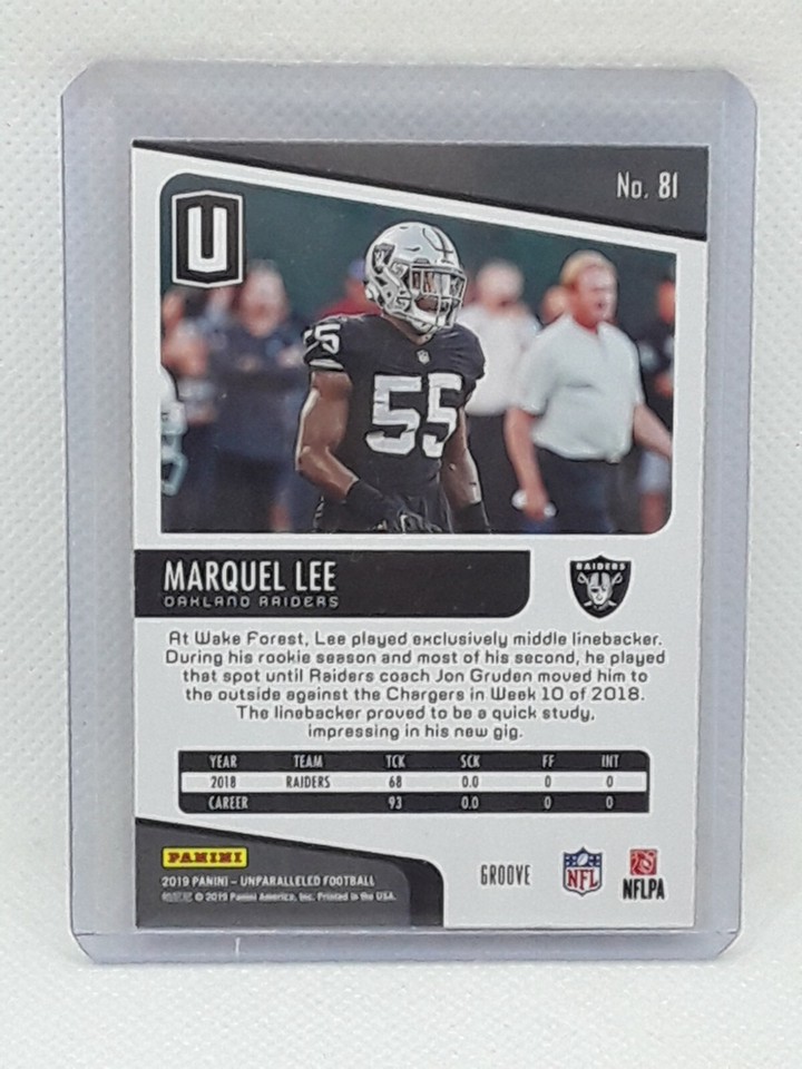 Marquel Lee 2019 Panini Classics Football - #81 RC GROOVE - Las Vegas ...