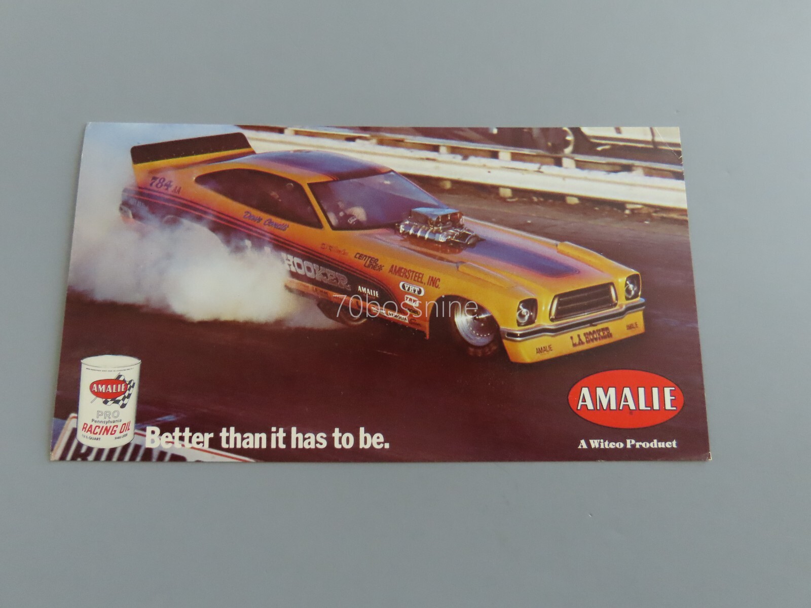 DAVE CONDIT L.A. HOOKER MUSTANG II FUNNY CAR 4.5x8.25 NHRA DRAG RACING ...