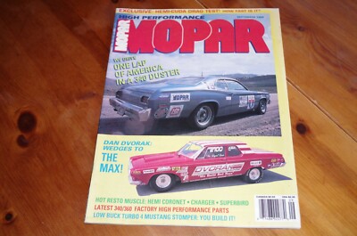 MOPAR HIGH PERFORMANCE sept 89 n° 9 340 DUSTER - DAN DVORAK très bon ...