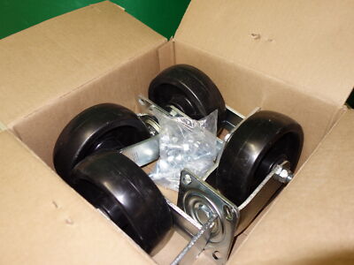 CASTER SET (2) 6" RIDGID CASTERS (2) 6" SWIVEL CASTERS KNAACK ...