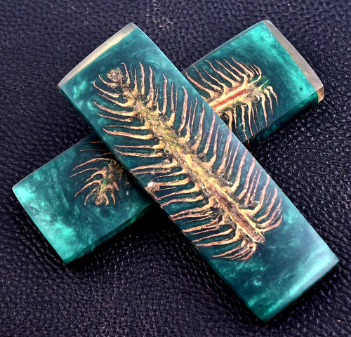 Custom Made Stabilized Pine Cones Resin Pair Scales For Knife Making ...