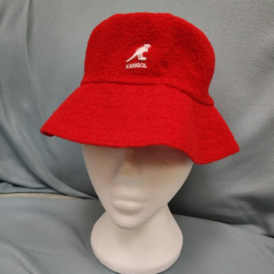Kangol red Bucket Hat small medium boucle 80s 90s style jabbawockeez ...