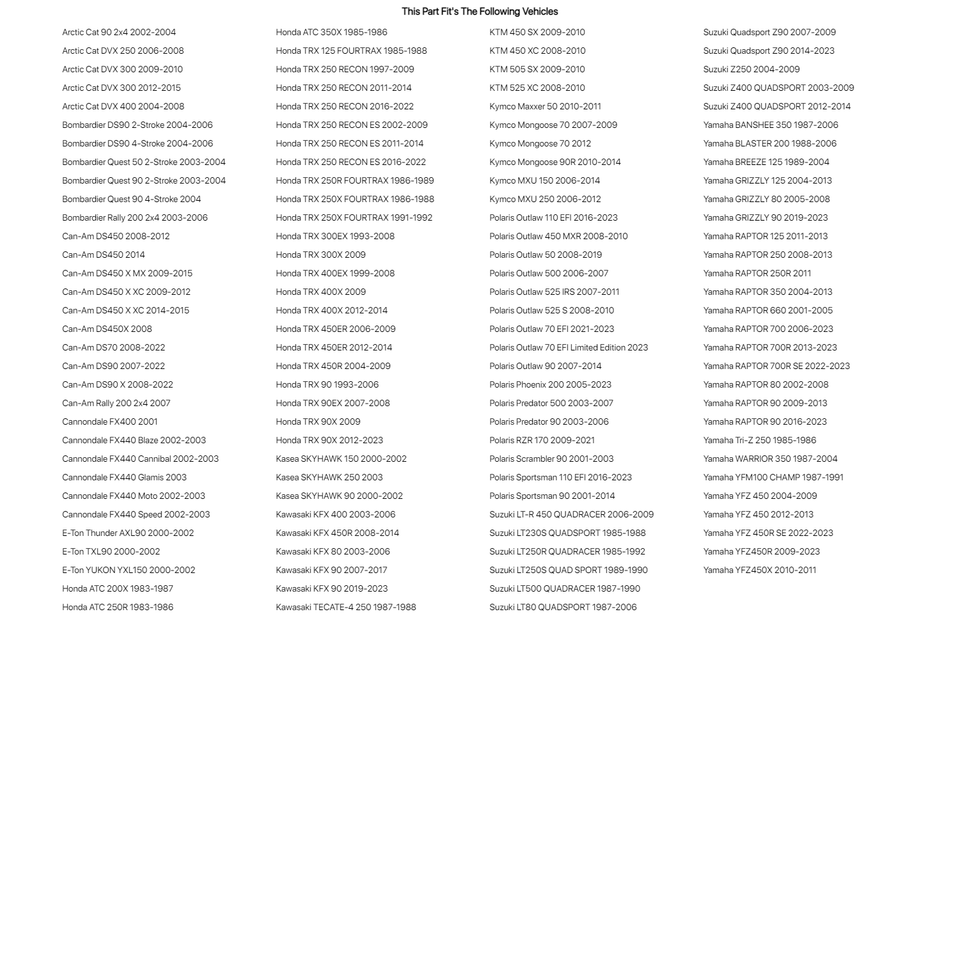 GBC Mini Master Tire 18x10-8 For KAWASAKI KFX 450R 2008-2014 | eBay