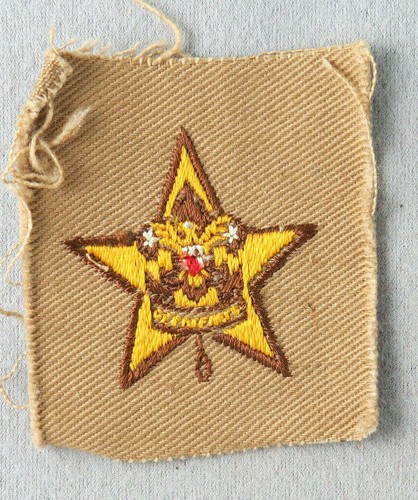 1925-1942 Star Scout Rank Square Patch Single Knot Coffee/Tan Variety ...