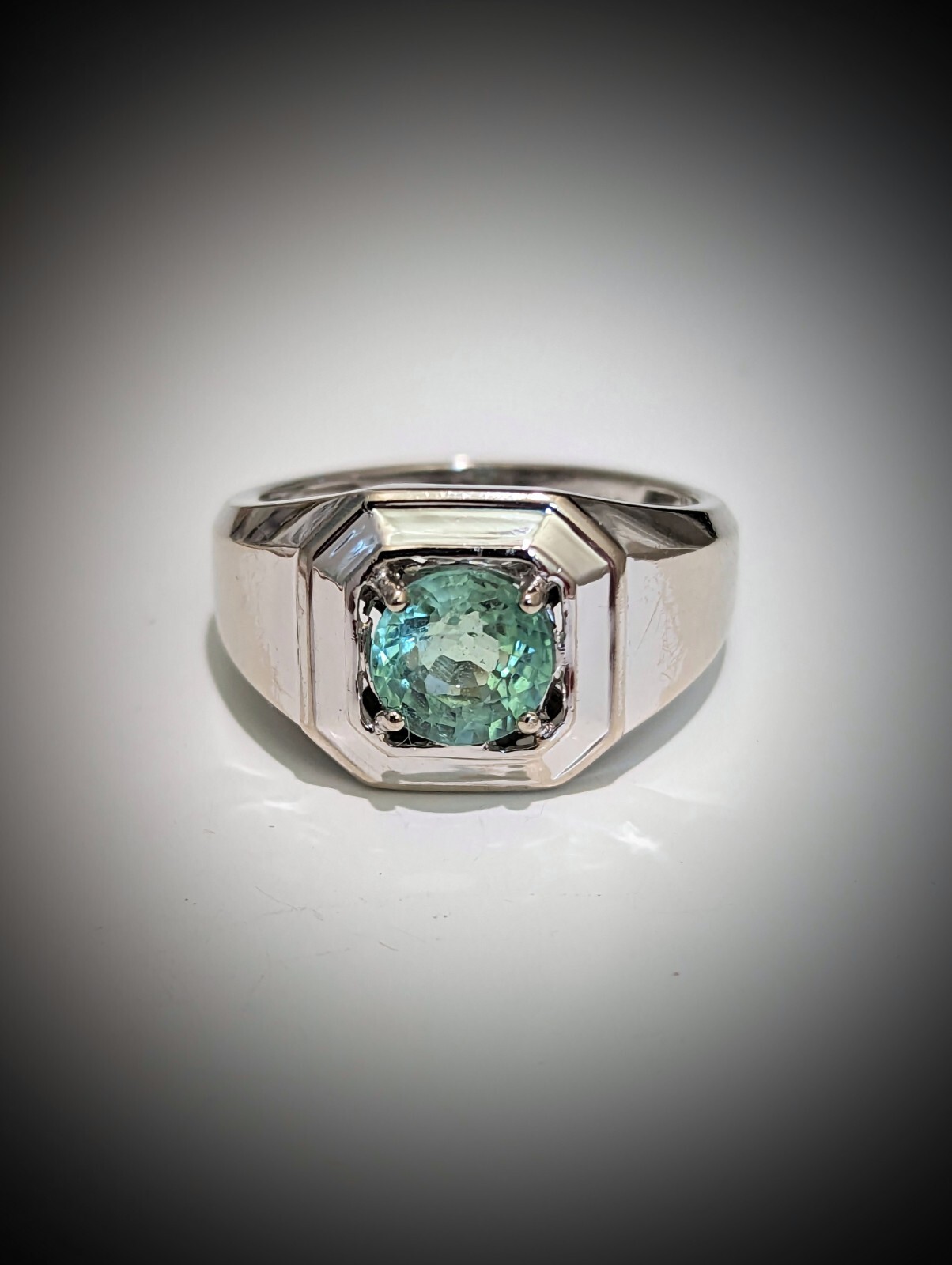 Pool Water Paraiba Tourmaline Vintage 10k White Gold … - Gem