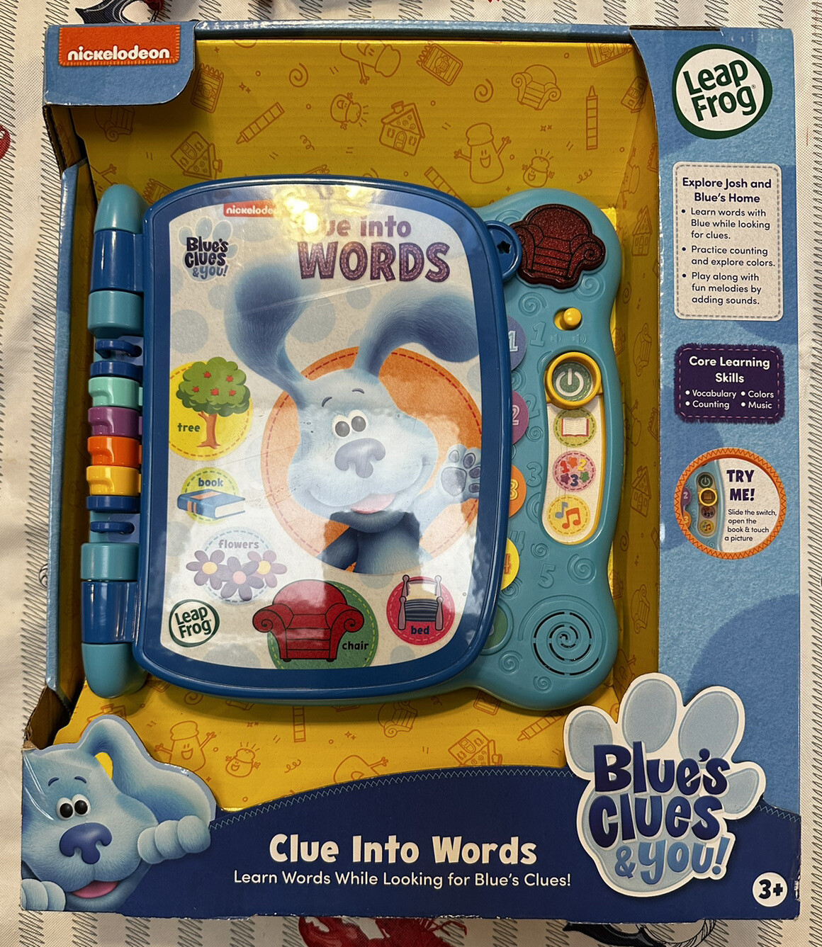 Leapfrog Blue's Clues & You! Clue Into Words Electronic Book [Blue] New ...