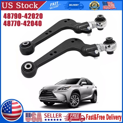 For Toyota RAV4 06-18 Lexus NX 15~20 2 Adjustable Rear Alignment Camber ...