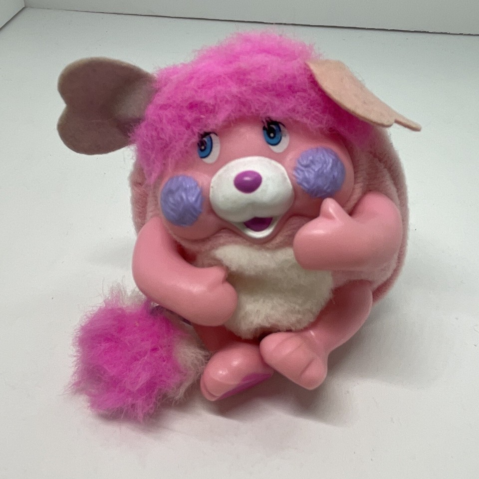VTG 1986 Mattel Pocket Popples Pink with White Belly PARTY Popple 3 ...