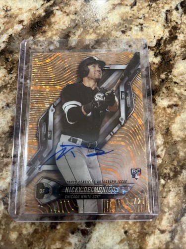 2018 Topps High Tek Nicky Delmonico Orange Orbit Diffractors Auto Card ...