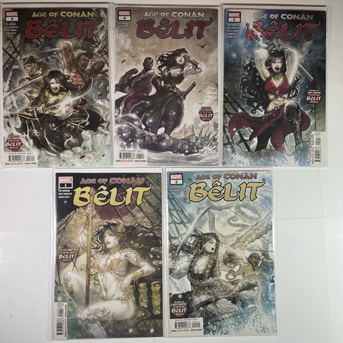 Marvel Comics Age of Conan: Belit (2019) 1 2 3 4 5 Full Run, 1st Prints ...