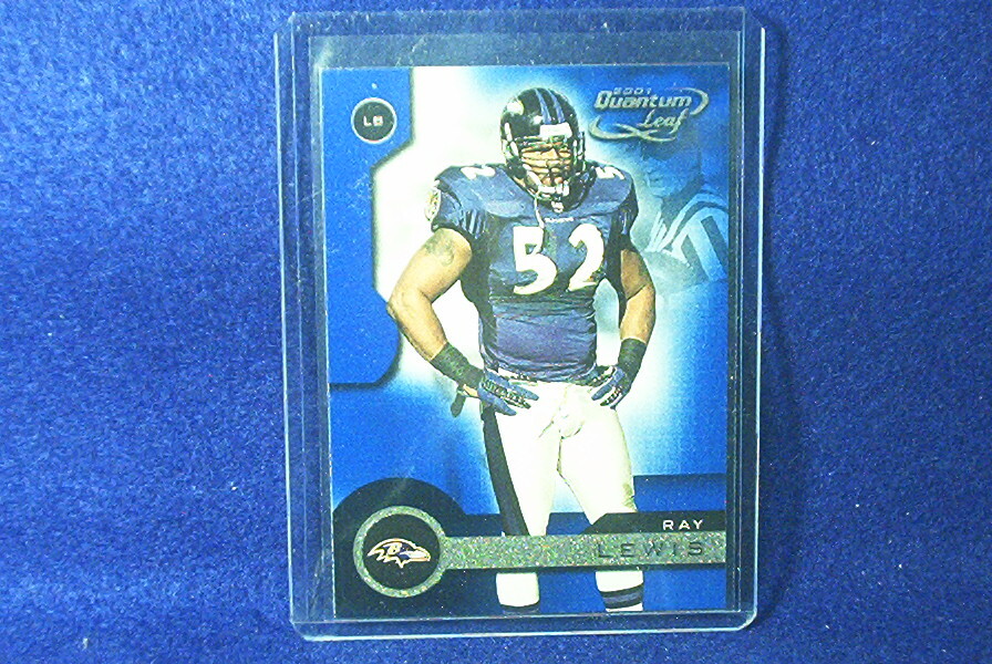 2001 RAY LEWIS BALTIMORE RAVENS HOF QUANTUM LEAF FOOTBALL CARD 14 | eBay