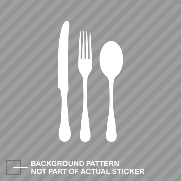 Kitchen Set Sticker Decal Vinyl utensils knife fork spoon | eBay