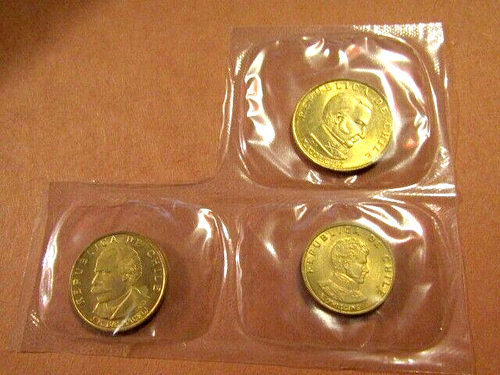 1971 Chile 10,20,50 Centesimos 3 Coins uncirculated Sealed Coin Set | eBay