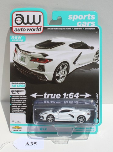 AW Auto world Sports cars 2020 Chevy Corvette Artic White FNQHotwheels ...