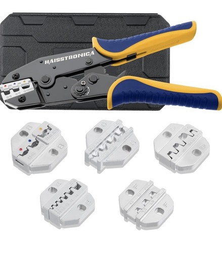 6PCS Crimping Tool Set - Ratchet Wire Crimping Tool for Heat Shrink ...