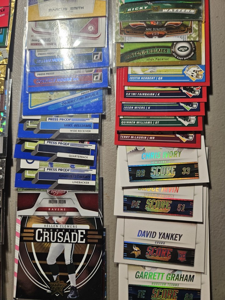 Football Card 100% Lot Of 145 Parallel Cards Some Serial Numbered ...