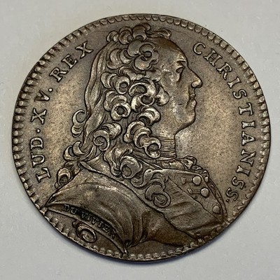 1700s France 1736 Jeton Coin – Louis XV Vestal Virgin Token Roman Altar ...