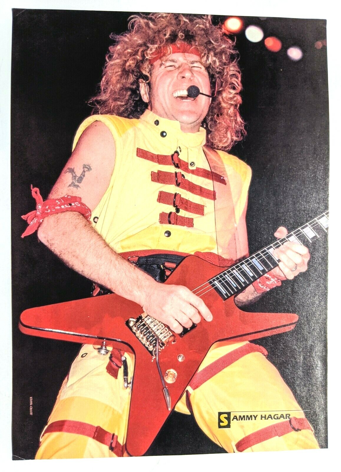 VAN HALEN / SAMMY HAGAR LIVE / MAGAZINE FULL PAGE PINUP POSTER CLIPPING ...