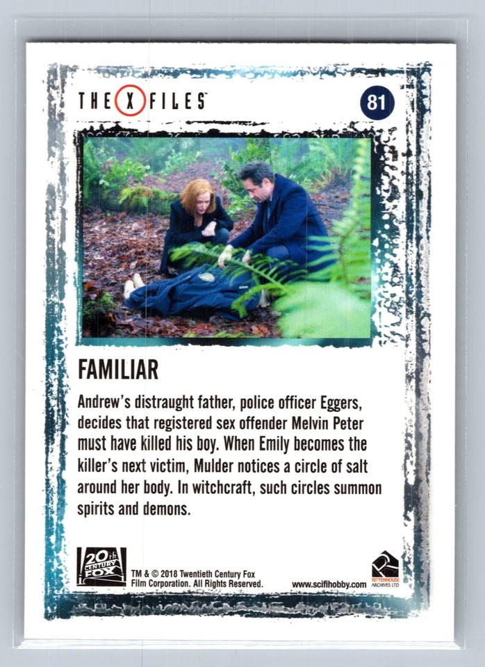 Familiar - 2018 Rittenhouse X-files Base Card # 81 | eBay