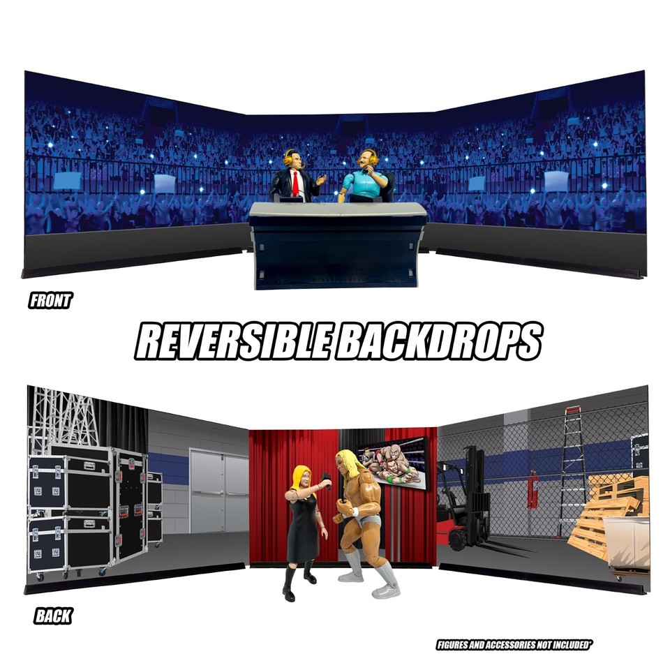 Reversible Wrestling Action Figure Backdrops For WWE & AEW Wrestling ...