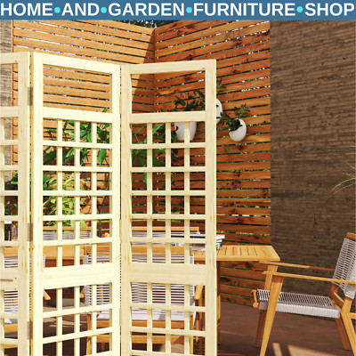 3 Panel Wood Garden Privacy Screen Foldable Freestanding Trellis ...