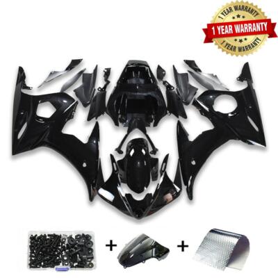 Vivid Black Fairing Kit For Yamaha YZF R6 2003-2005 / R6S 2006-2009 ABS ...